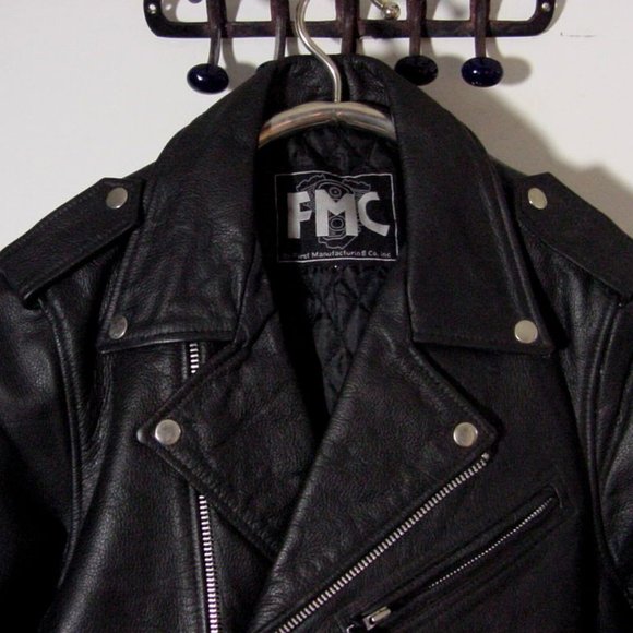 Fmc | Jackets & Coats | Fmc Motorcycle Black Leather Jacket Sz L | Poshmark